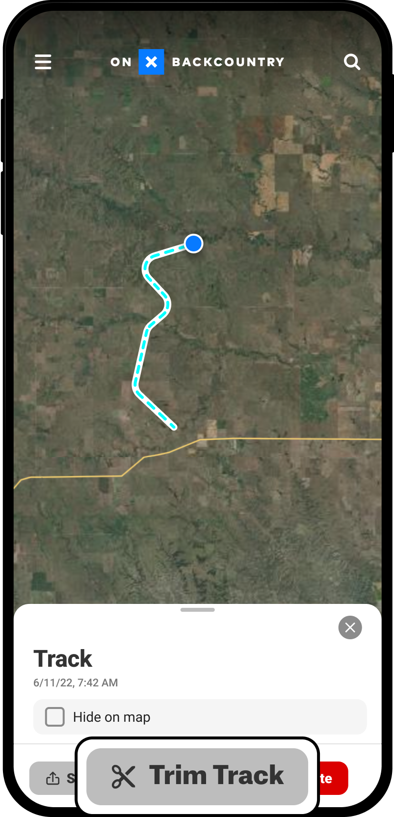 Trimming a Track – onX Backcountry