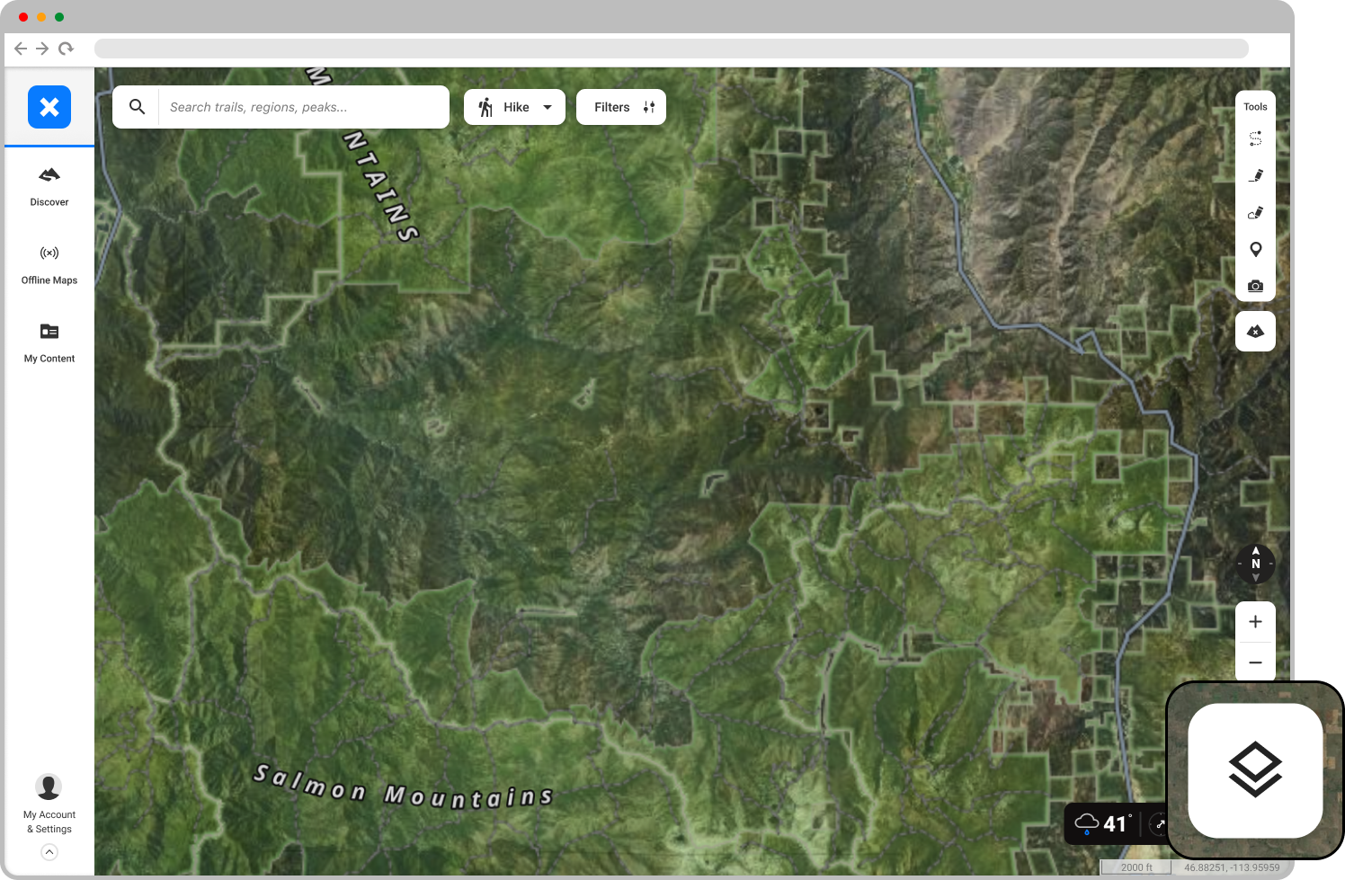 Using Basemaps, Map Layers, and 3D Mode – onX Backcountry